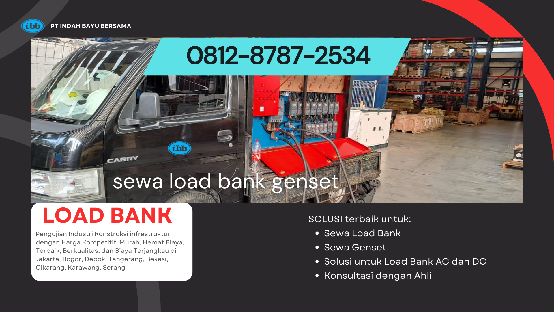 Jasa uji daya genset PT. Indah Bayu Bersama