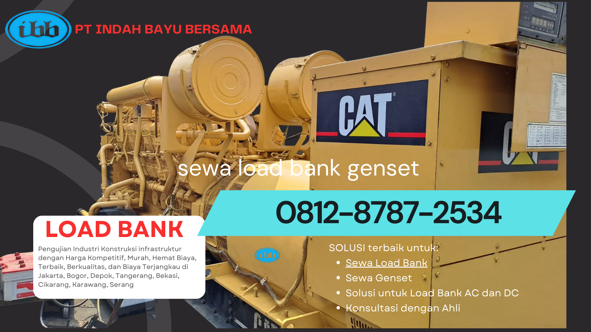 Penyewaan load bank industri PT. Indah Bayu Bersama